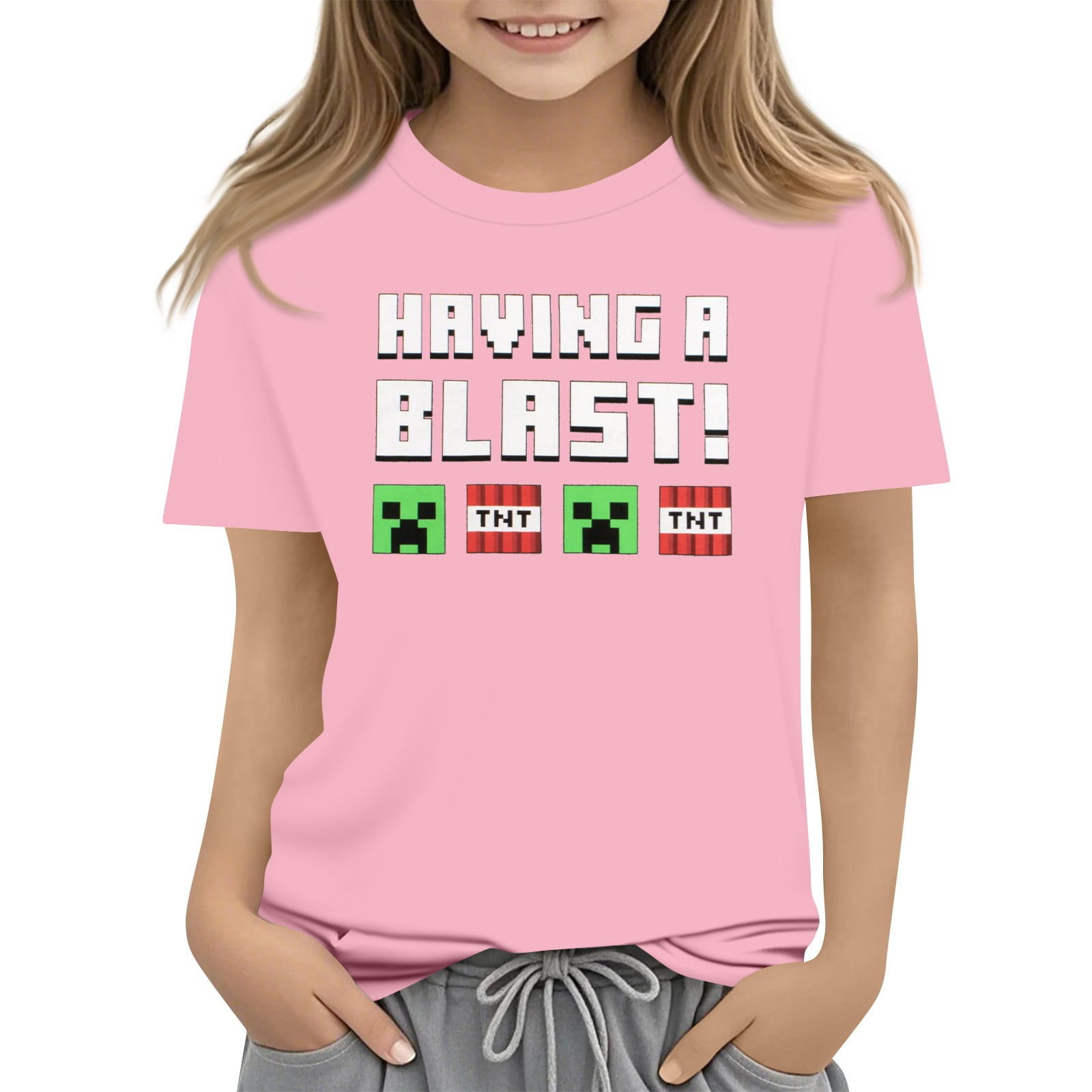 Minecraft Shirt Kids Size 11-12 2025 Summer Funny Shirts a Minecraft ...