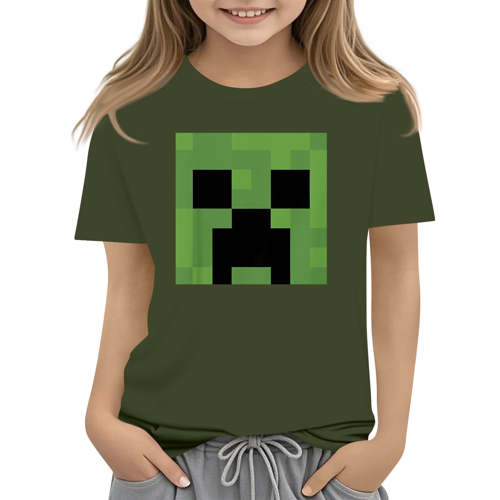 Minecraft Shirt Kids Size 3-4 2025 Summer Funny Shirts a Minecraft ...