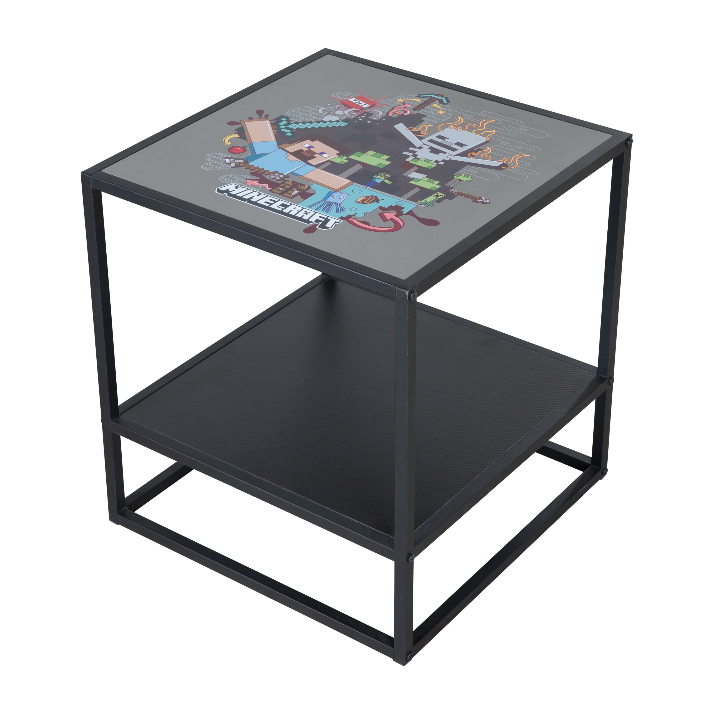 Minecraft Side Table/ Nightstand with Storage Shelf - Walmart.com