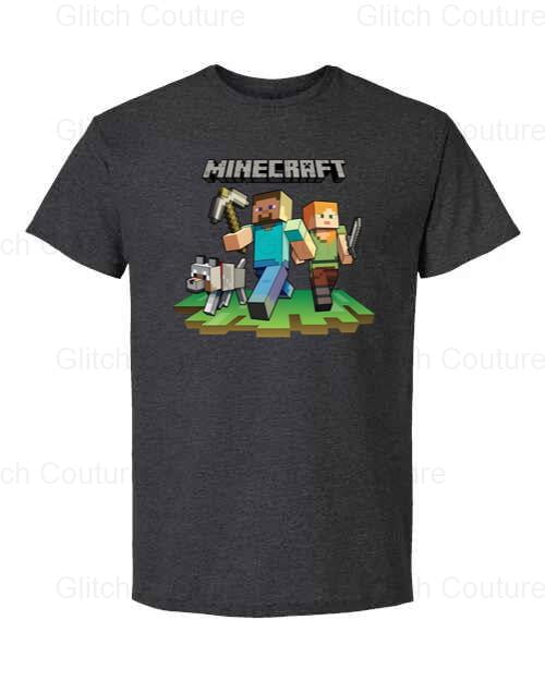 Minecraft Simple Game Inspired Pixel Graphic Everyday Wear Gamer Tee up ...