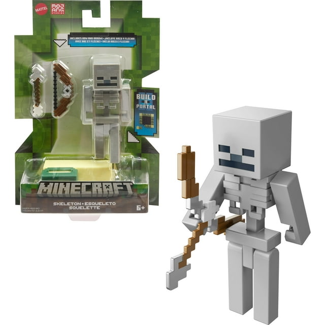 Minecraft Collectible Skeleton Action Figure & Accessories with Portal ...
