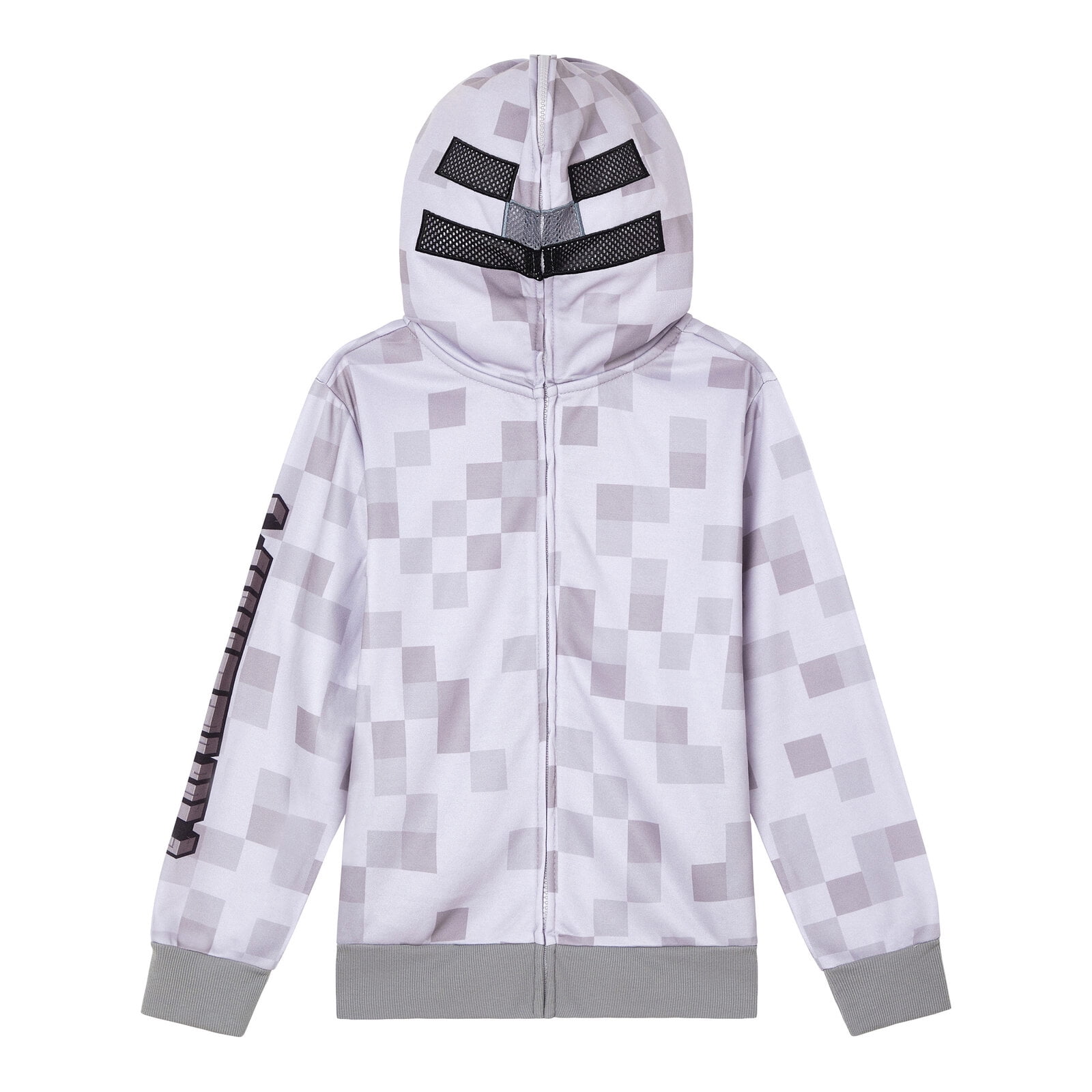 Minecraft Skeleton Fleece Zip Up Cosplay Hoodie Little Kid to Big Kid ...