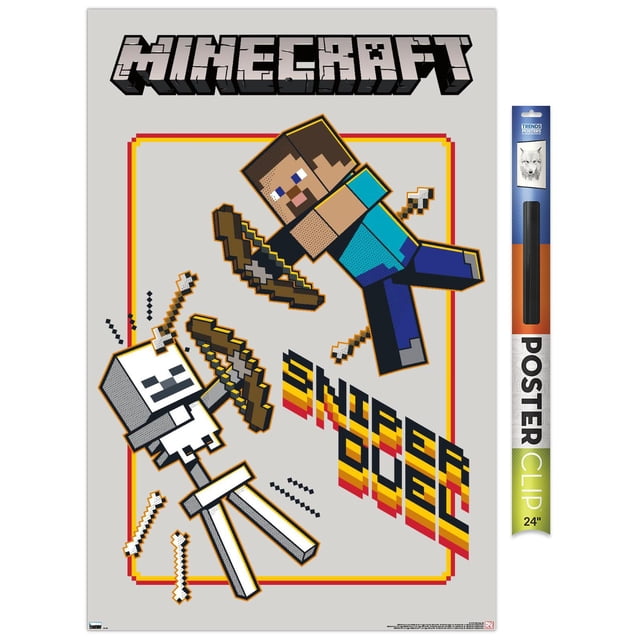 Minecraft - Sniper Duel Wall Poster, 22.375" x 34" - Walmart Business ...