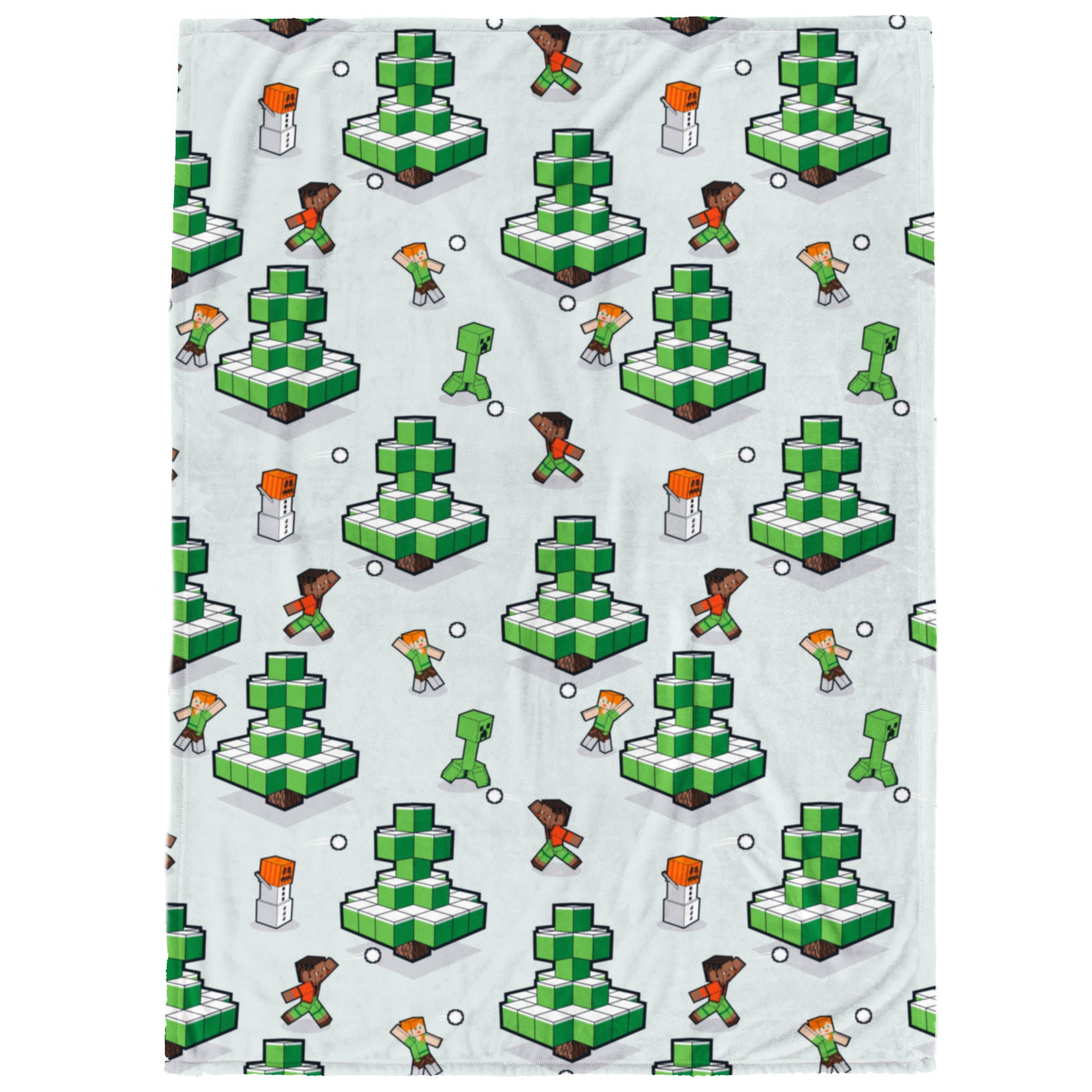 Minecraft Snowball Fight Holiday Throw Blanket, 50 x 70 - Walmart.com