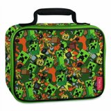 Minecraft Soft Lunch Box, 9.5" x 3.75" x 7.5", Green/Orange/Gray ...