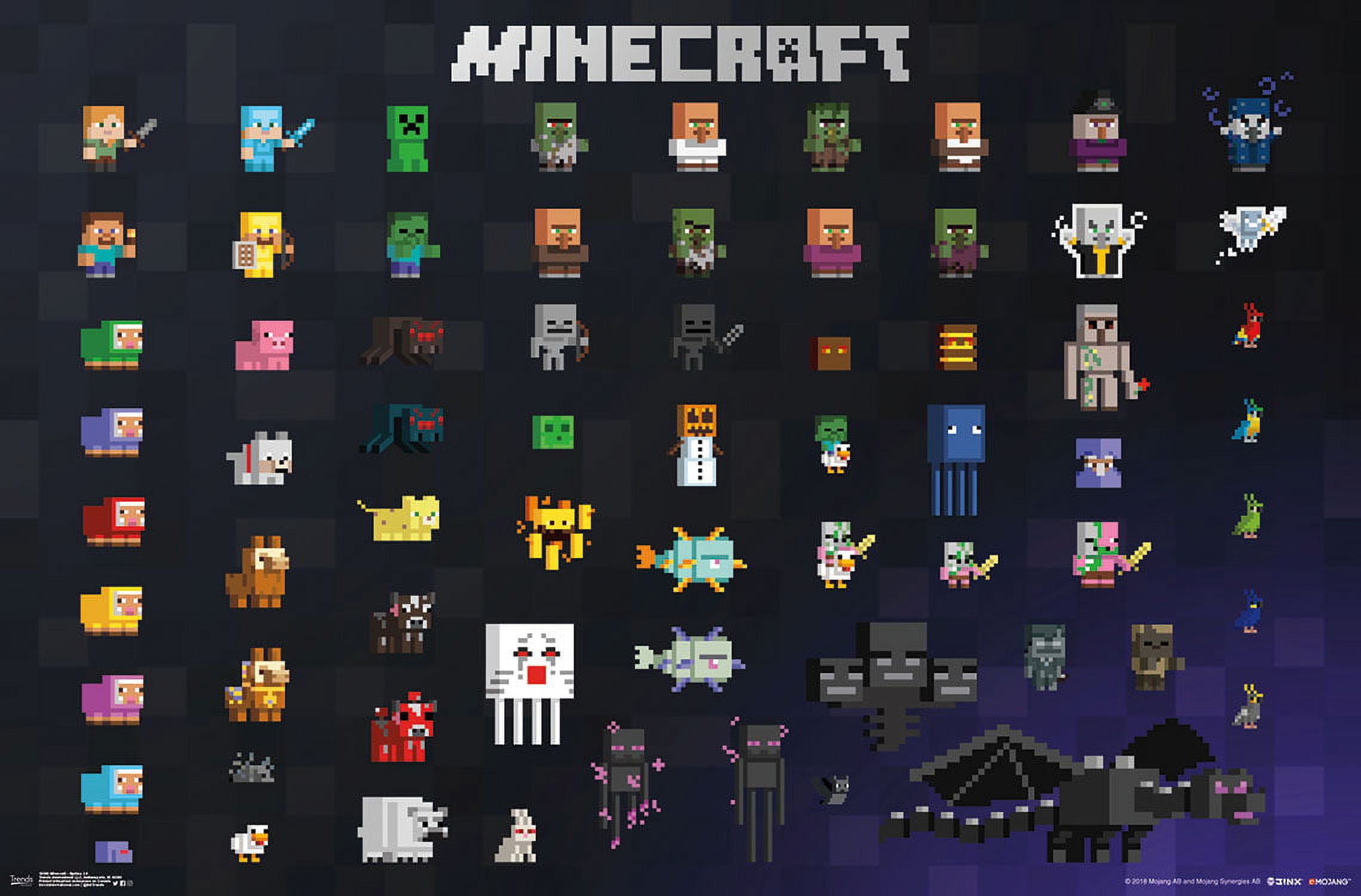 Minecraft - Sprites 2.0 Poster Mount Bundle - Walmart.com
