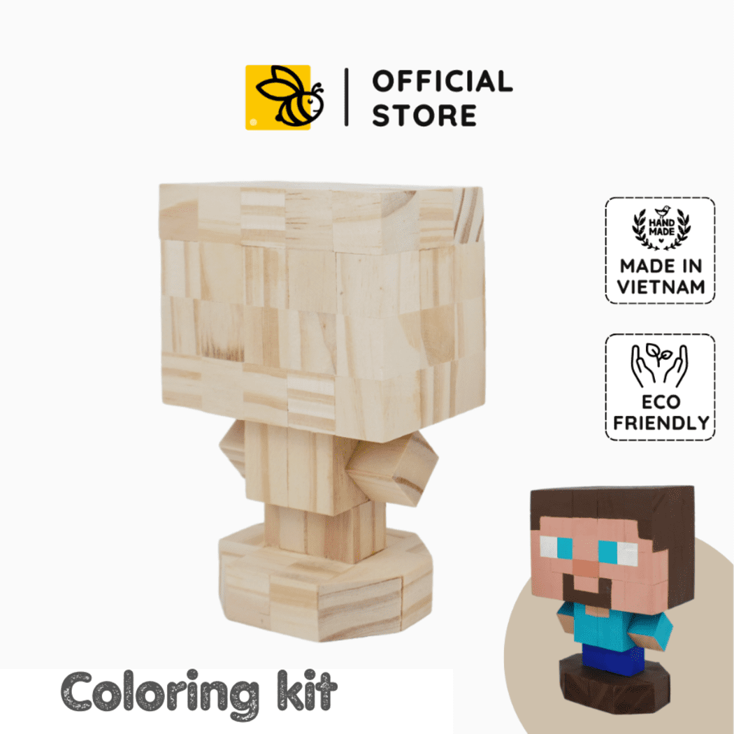 Minecraft Steve 3D Wooden Model – DIY Pixel Art Gift & Decor - Walmart.com