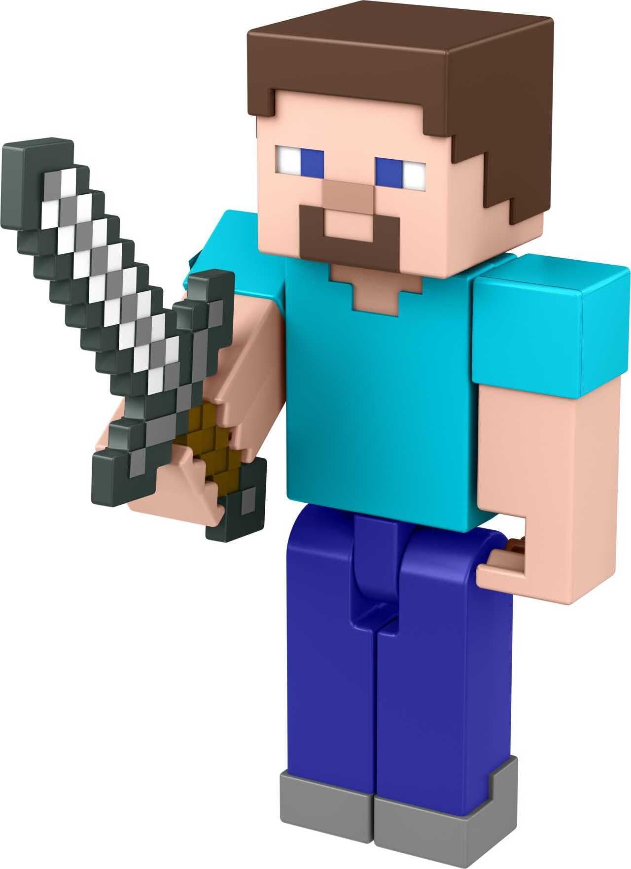 Minecraft Steve Action Figure 3 25 in With 1 Build a Portal Piece 1