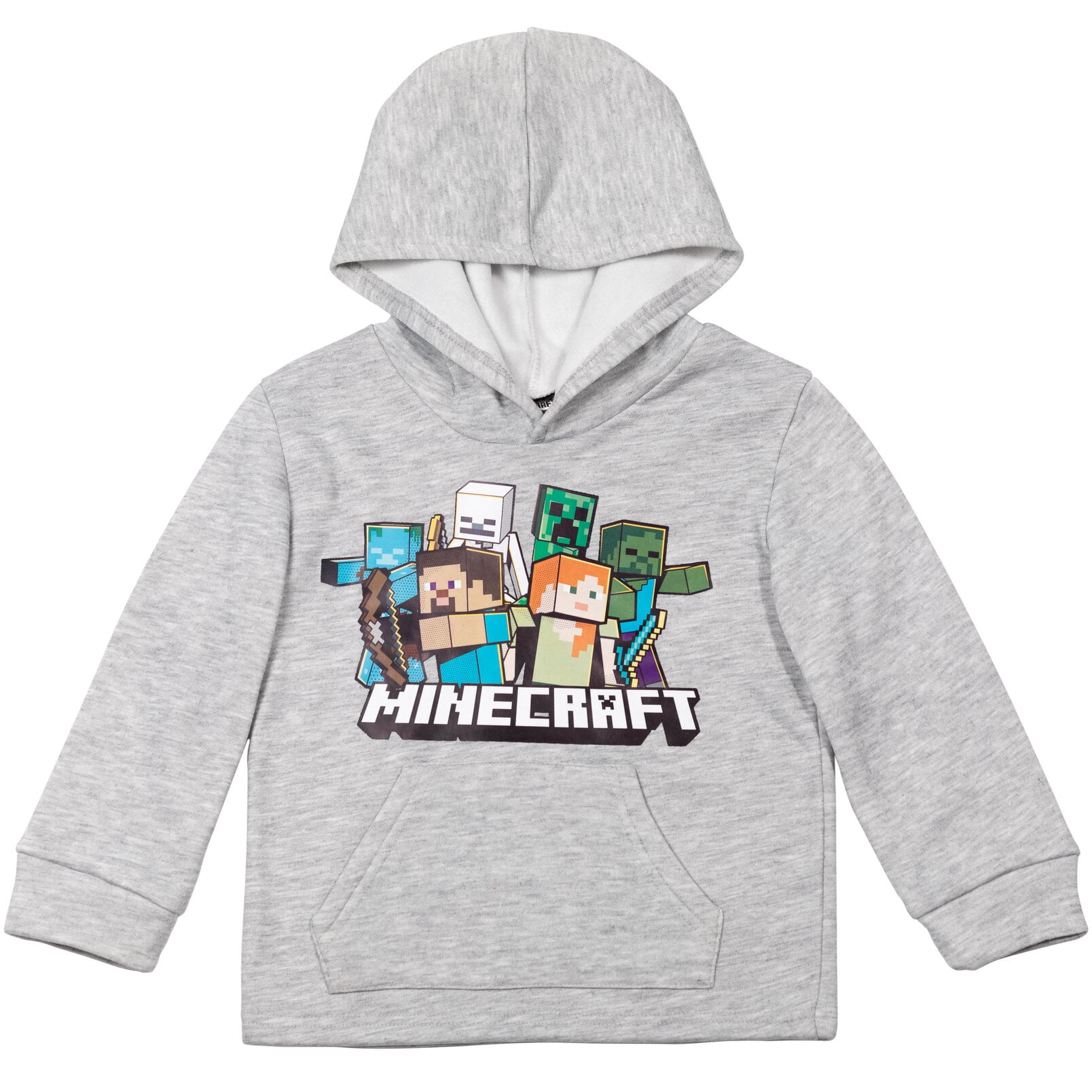 Minecraft Steve Alex Mobs Big Boys Fleece Pullover Hoodie Little Kid to ...