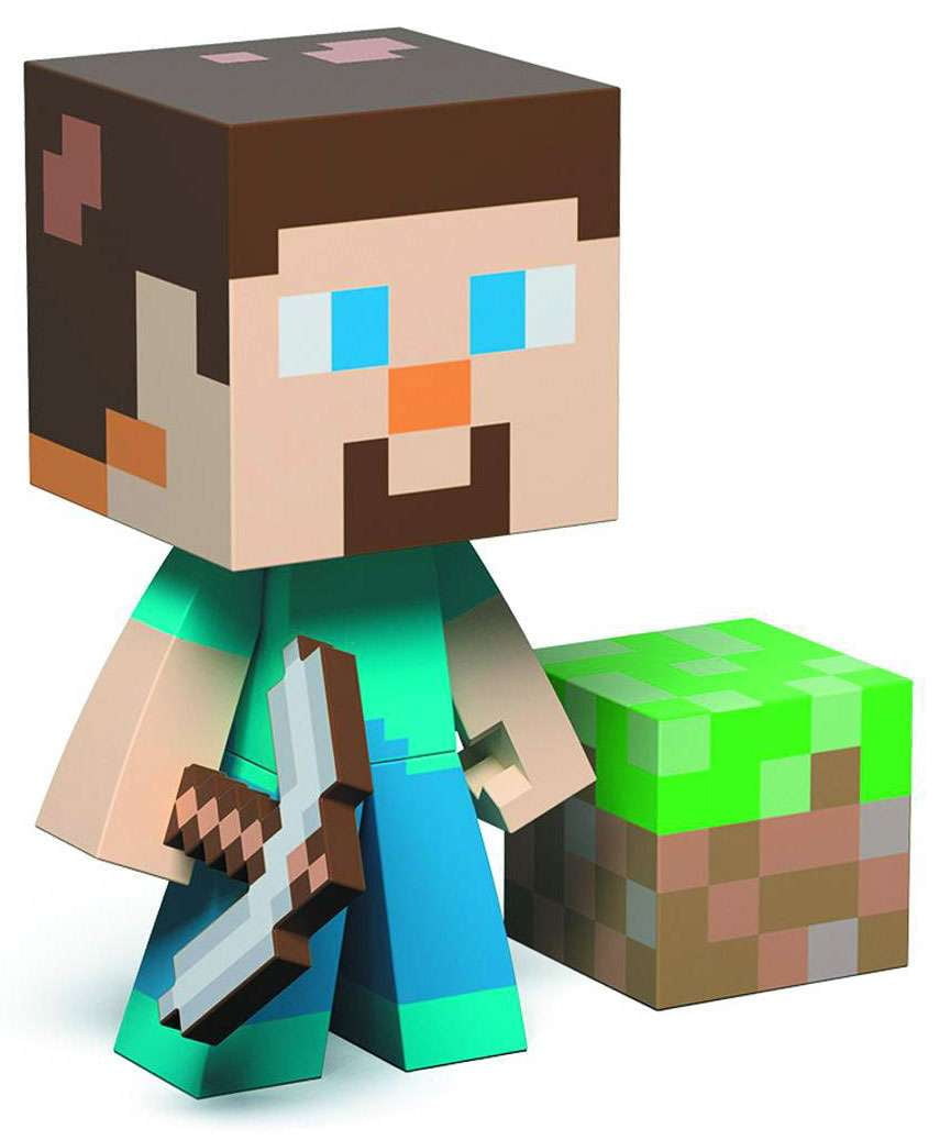 Minecraft Steve Vinyl Action Figure with Dirt Block - Walmart.com