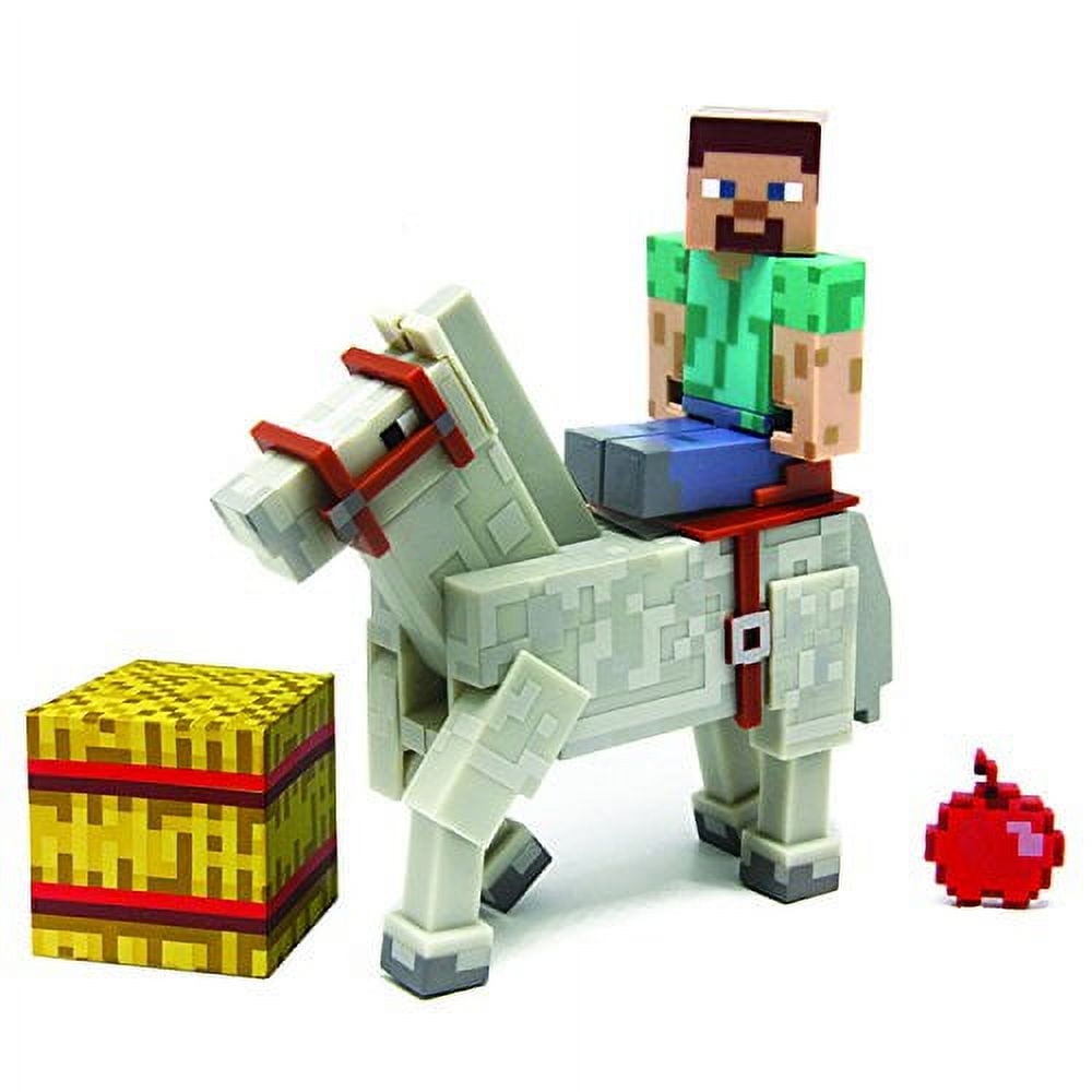 Minecraft Steve with White Horse Action Figure - Walmart.com