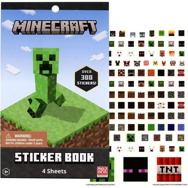 Minecraft 30395870 Sticker Book - 200 Plus Stickers - Walmart.com