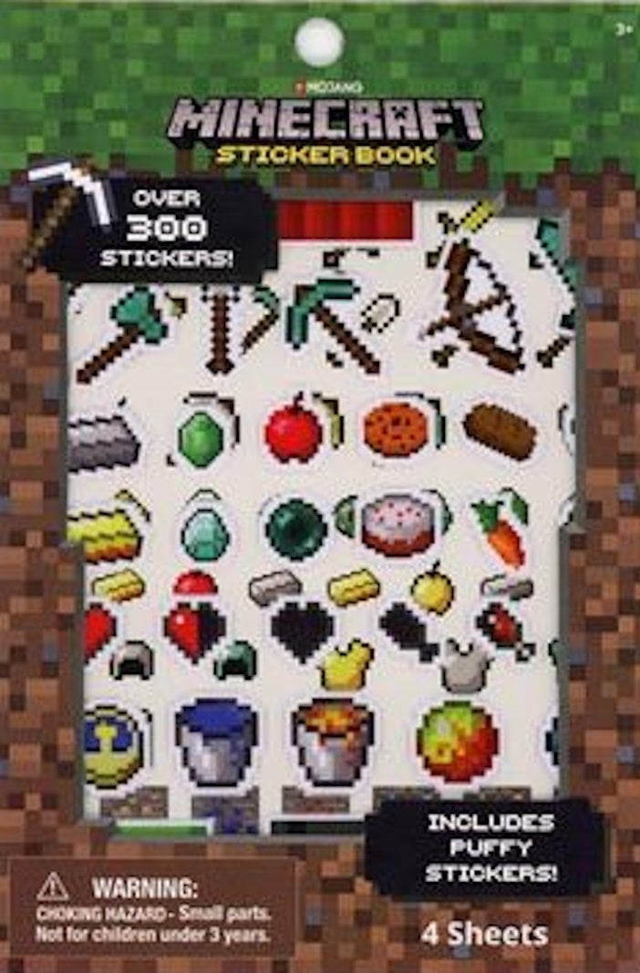 Minecraft Sticker Book with Puffy Stickers 4 Sheets - Walmart.com