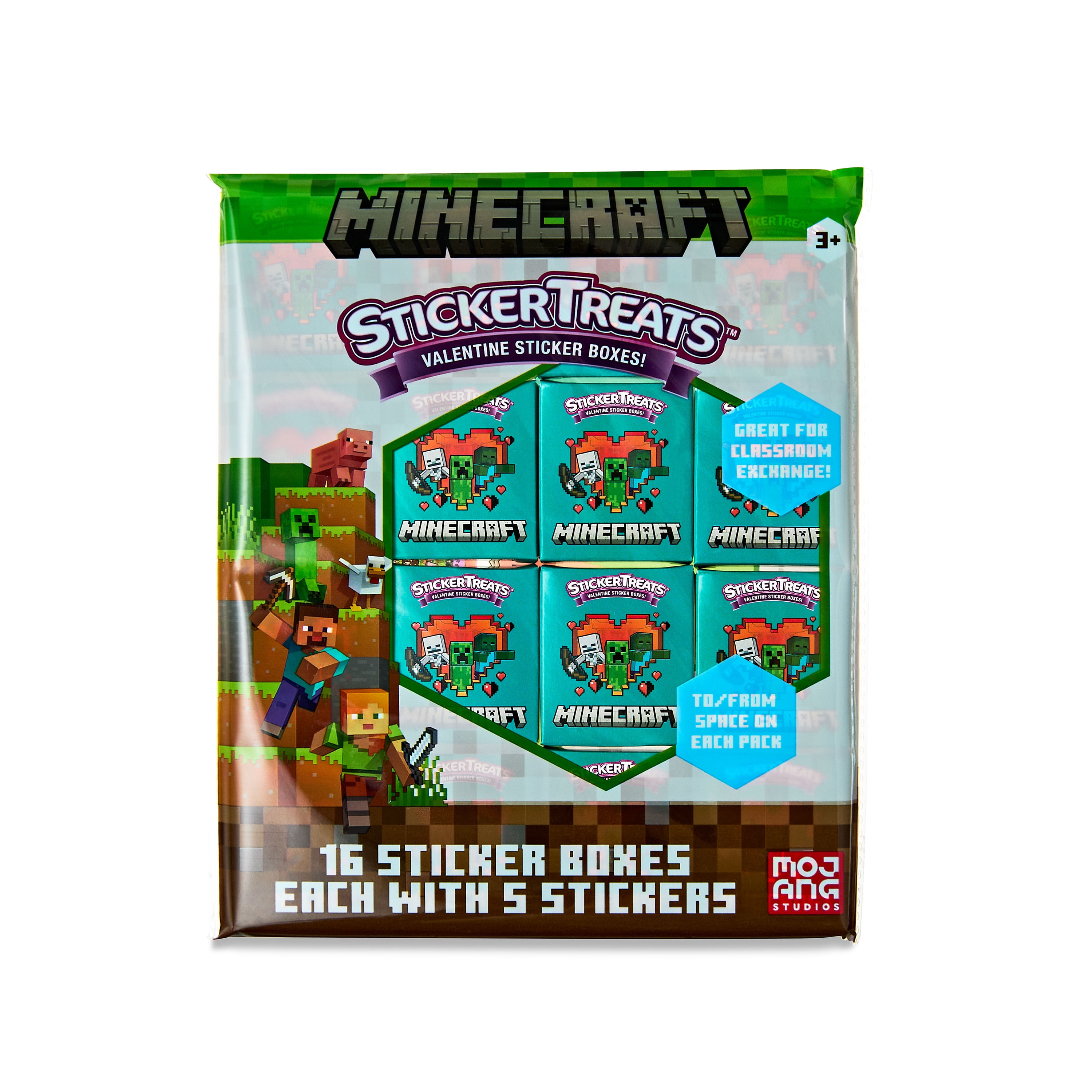 Minecraft Sticker Treats, Classroom Exchange, Paper, 16 Count - Walmart.com