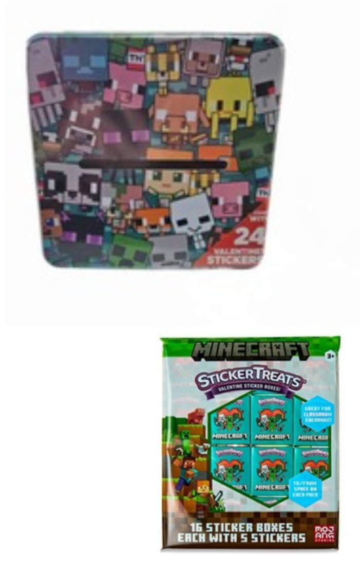 Minecraft Sticker Treats, Valentines Classroom Exchange Bundle, Paper ...