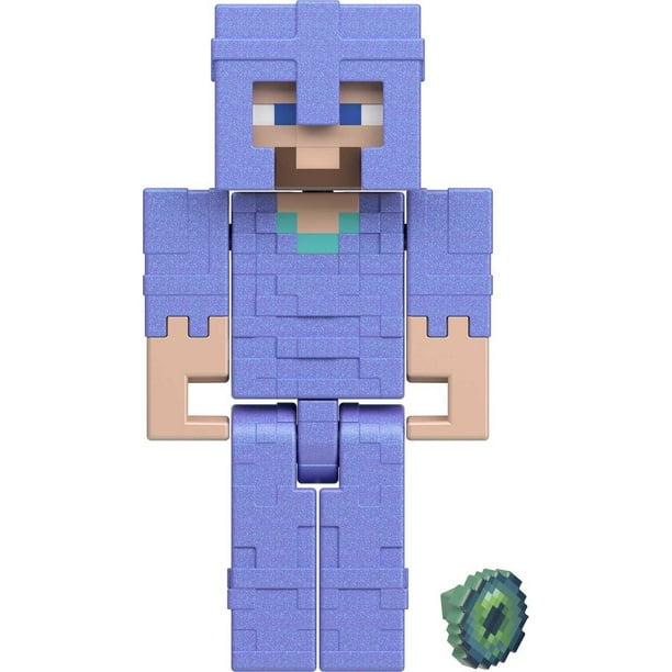 Minecraft Stronghold Steve Action Figure & Accessory with Portal Piece ...