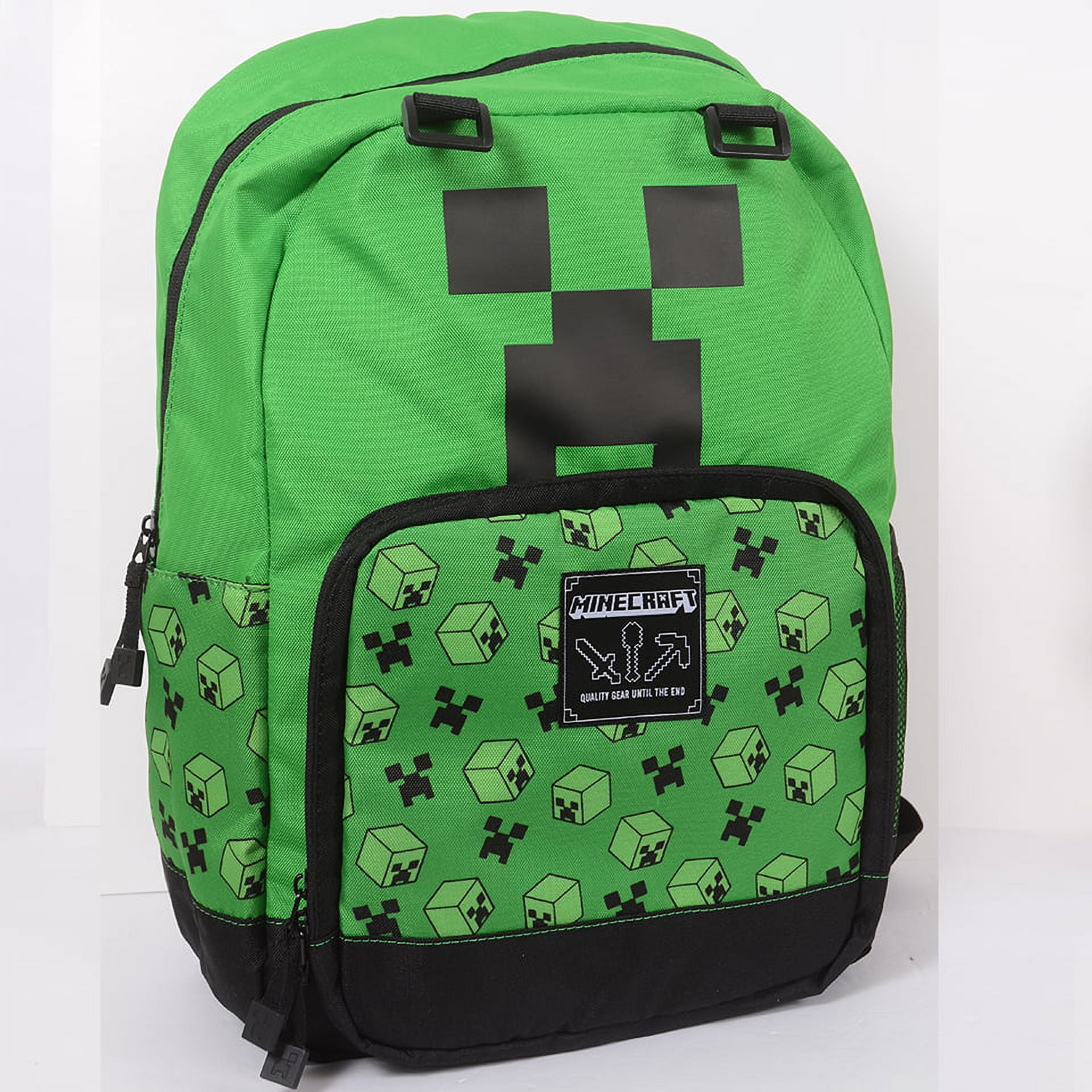 Minecraft Surprise Creeper Tier 2 Full Size Backpack 17" Green Black ...