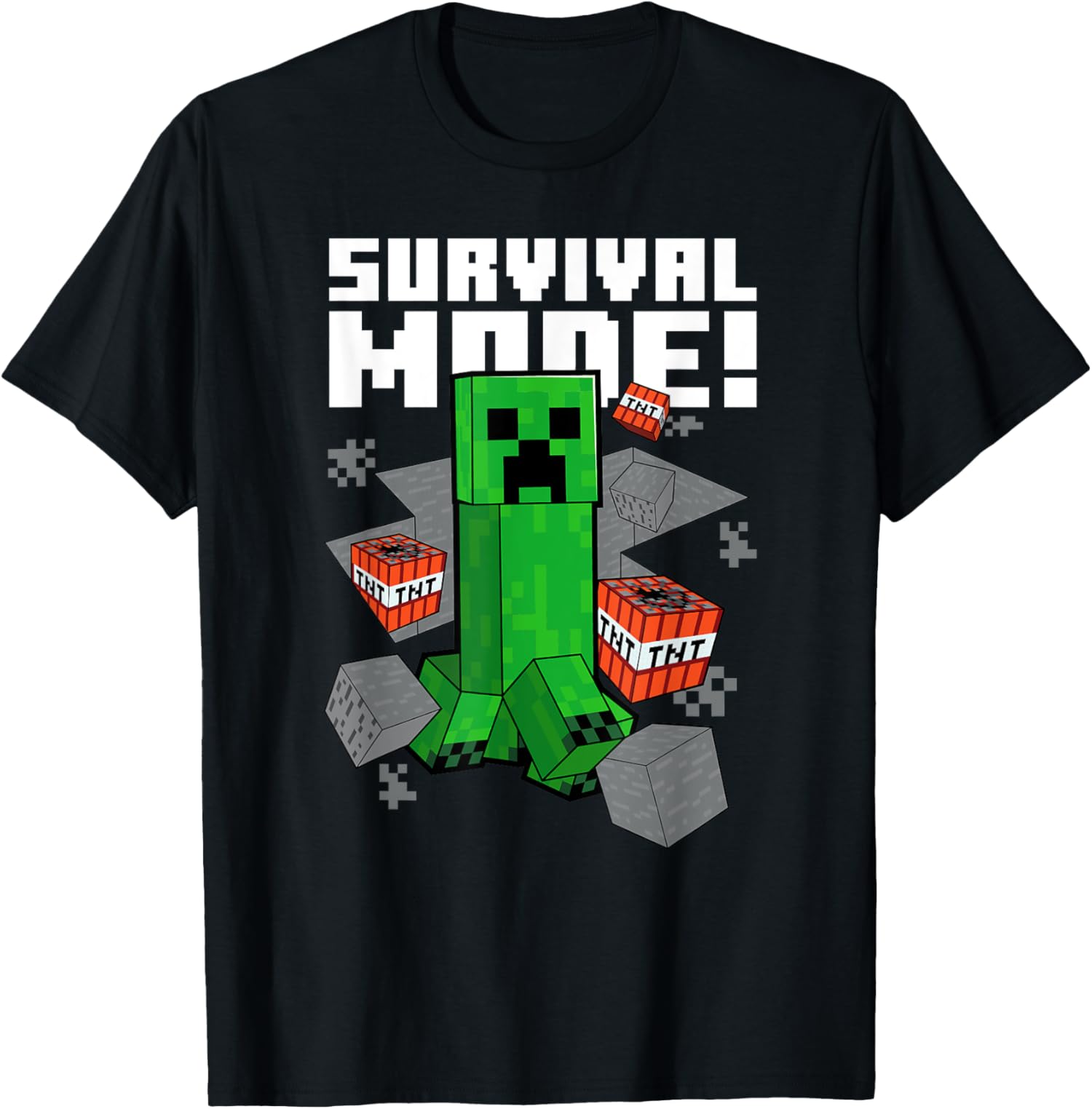 Minecraft Survival Mode Creeper Explosion T-Shirt - Walmart.com