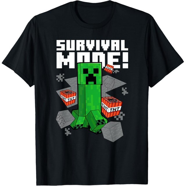 Minecraft Survival Mode Creeper Explosion T-Shirt - Walmart.com