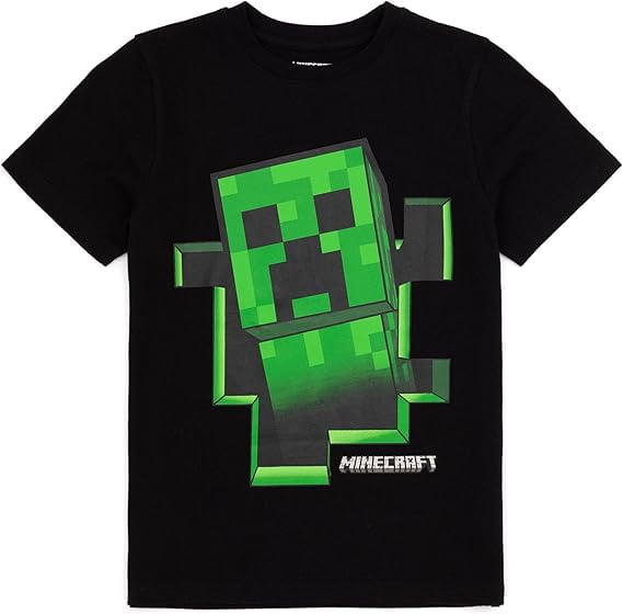 Minecraft T-Shirt For Men Women Boys Creeper Inside, Gamer Gift, Black ...