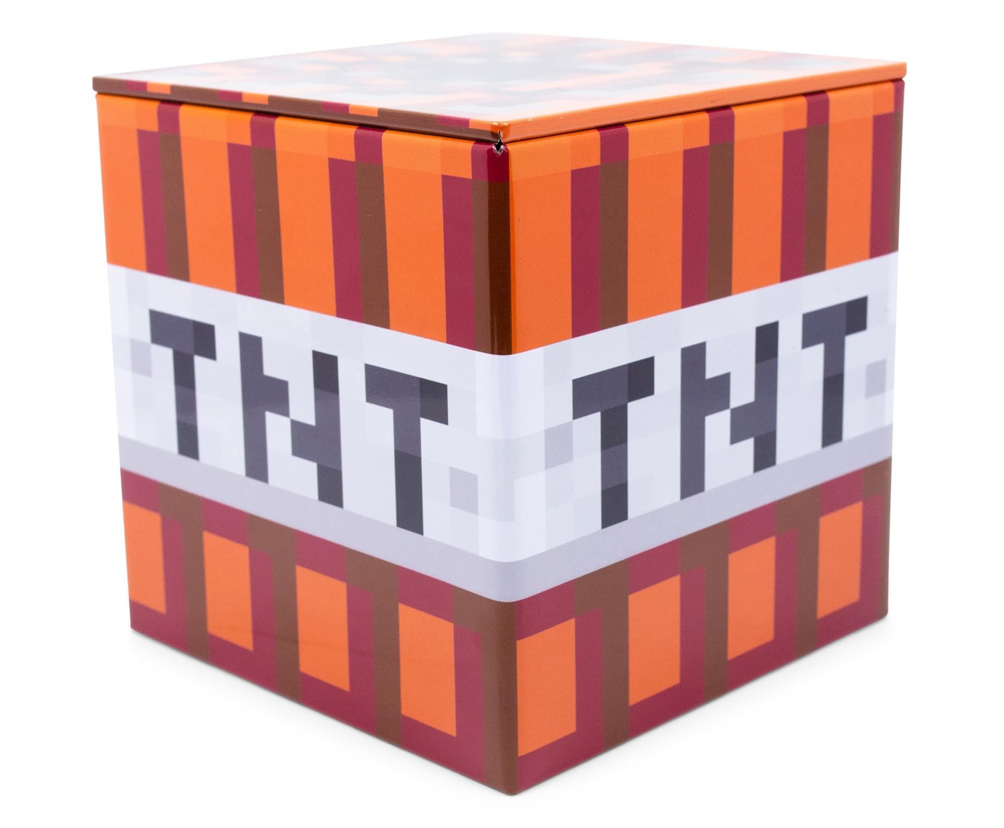 Minecraft TNT Tin Storage Box Cube Organizer with Lid | 4 Inches ...
