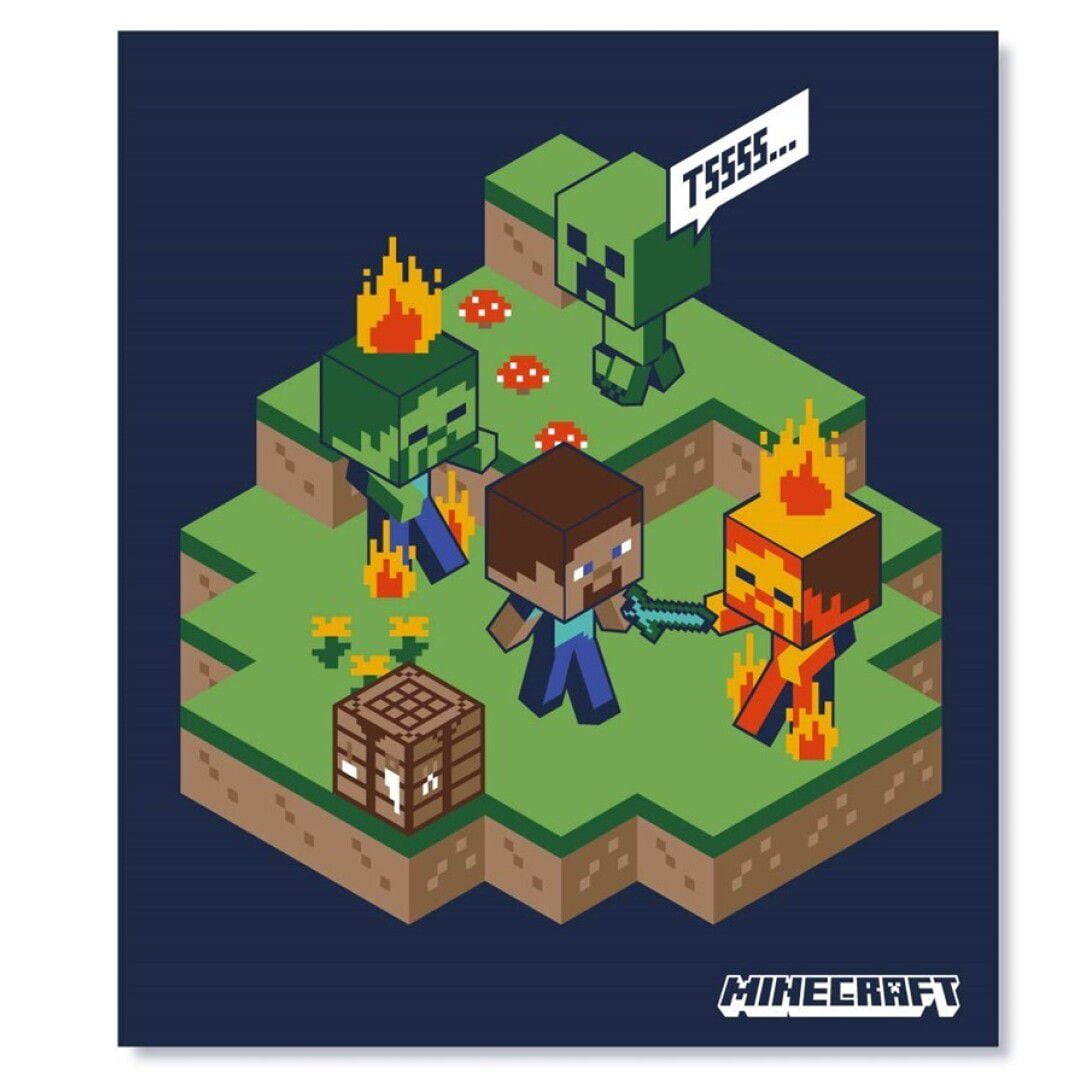 Minecraft TSSSS Fleece Blanket - Walmart.com