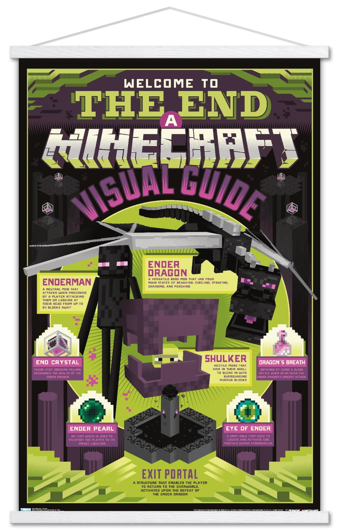 Minecraft - The End Wall Poster with Wooden Magnetic Frame, 22.375" x ...