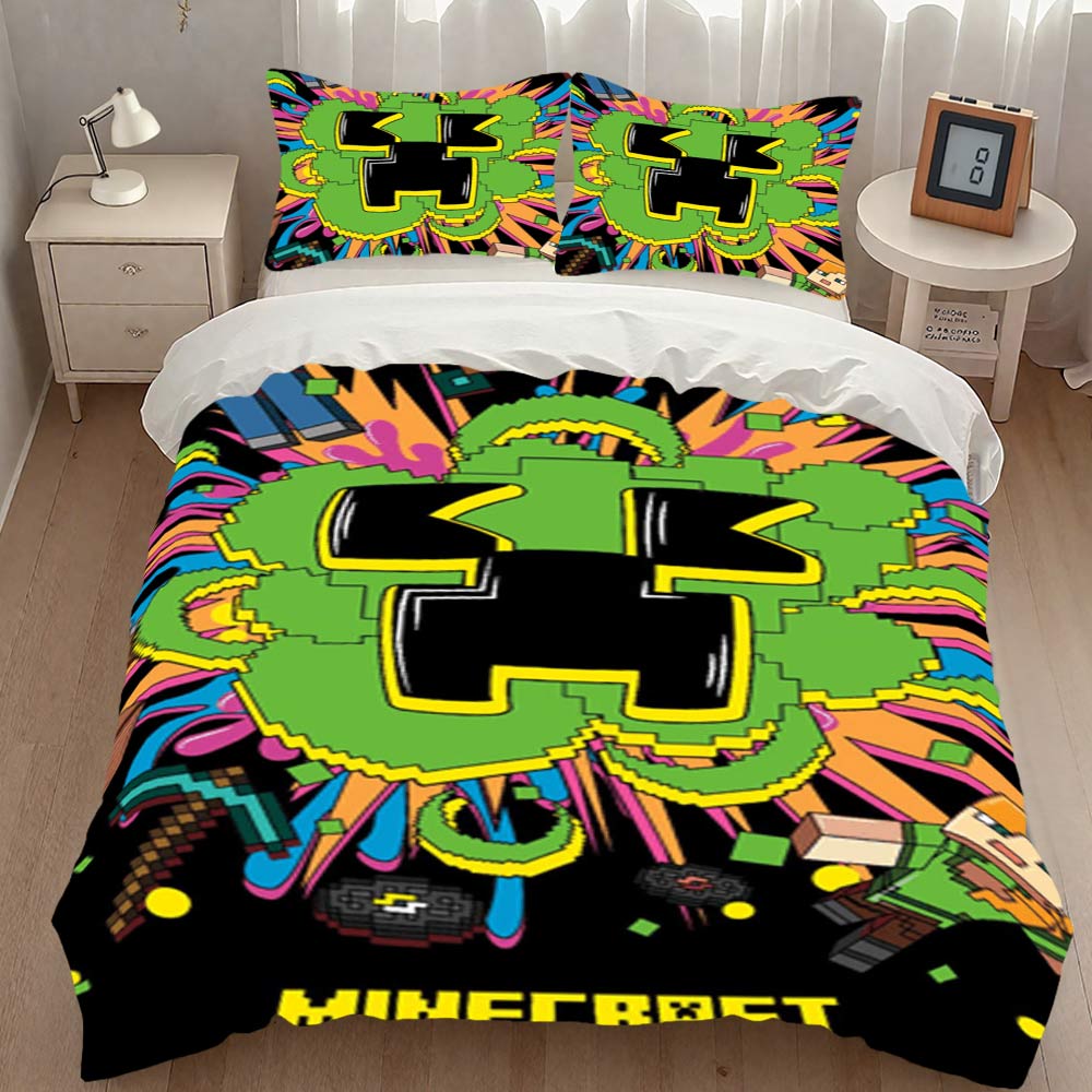 Minecraft Toddler Bedding Set Gifts Comforter Girls Boys Pillow ...