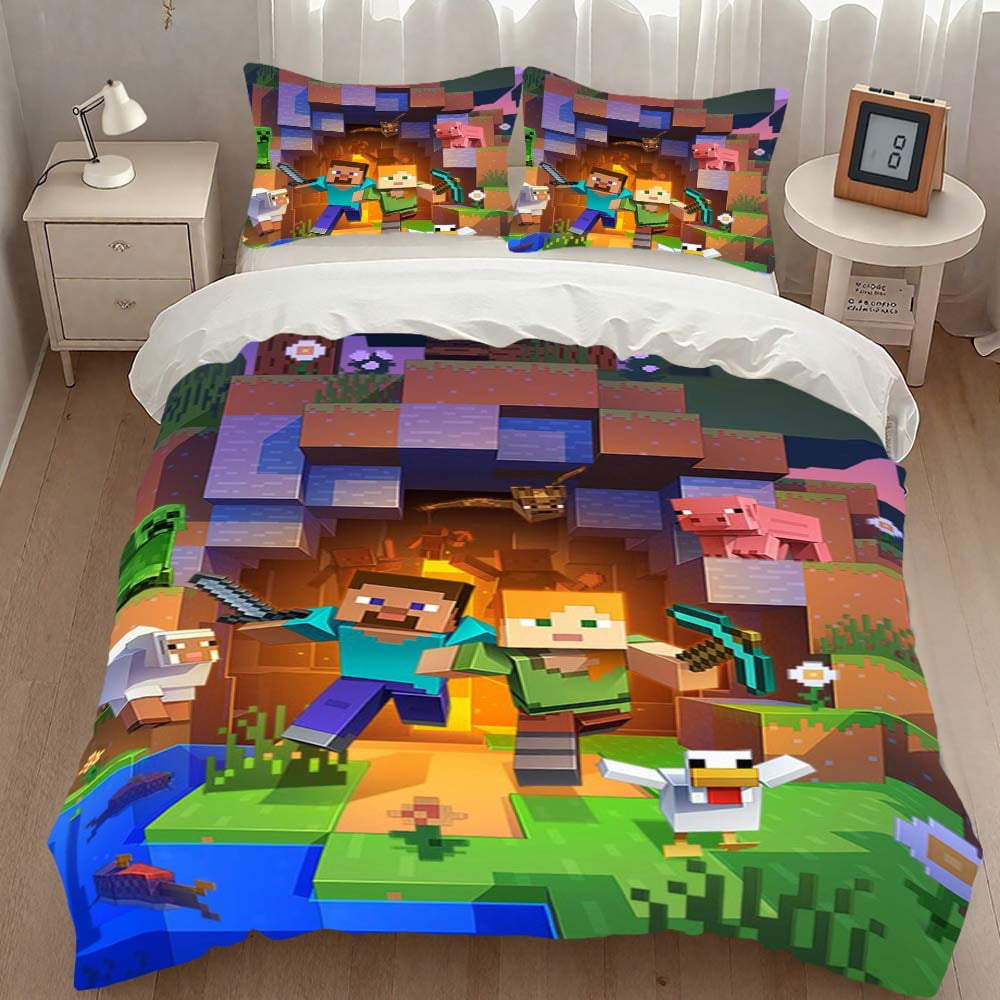 Minecraft Toddler Bedding Set for Girls Boys Child Sheet Comforter ...