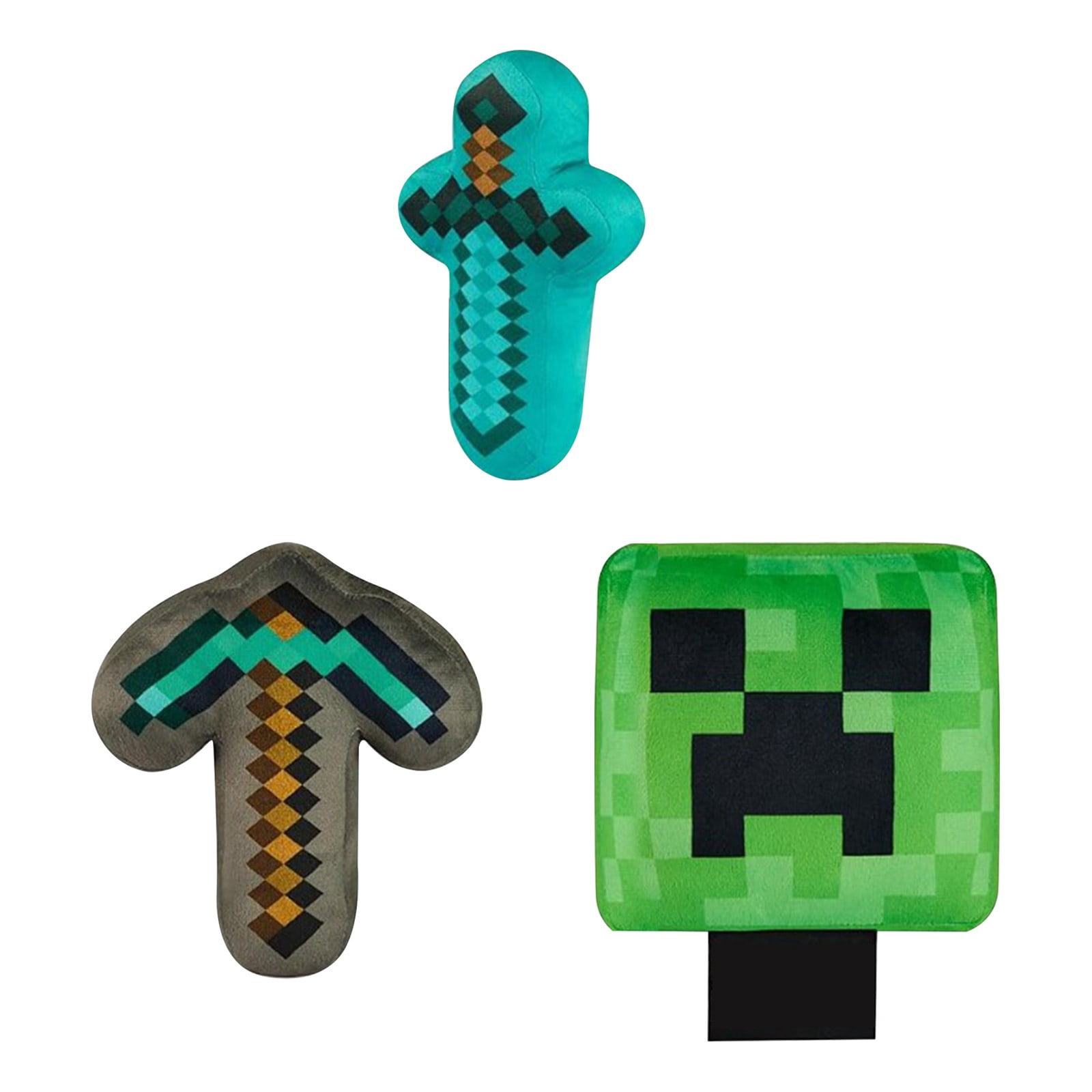 Minecraft Toys Pillow & Stuffed Animals – 3-Piece Plush Set for Kids ...