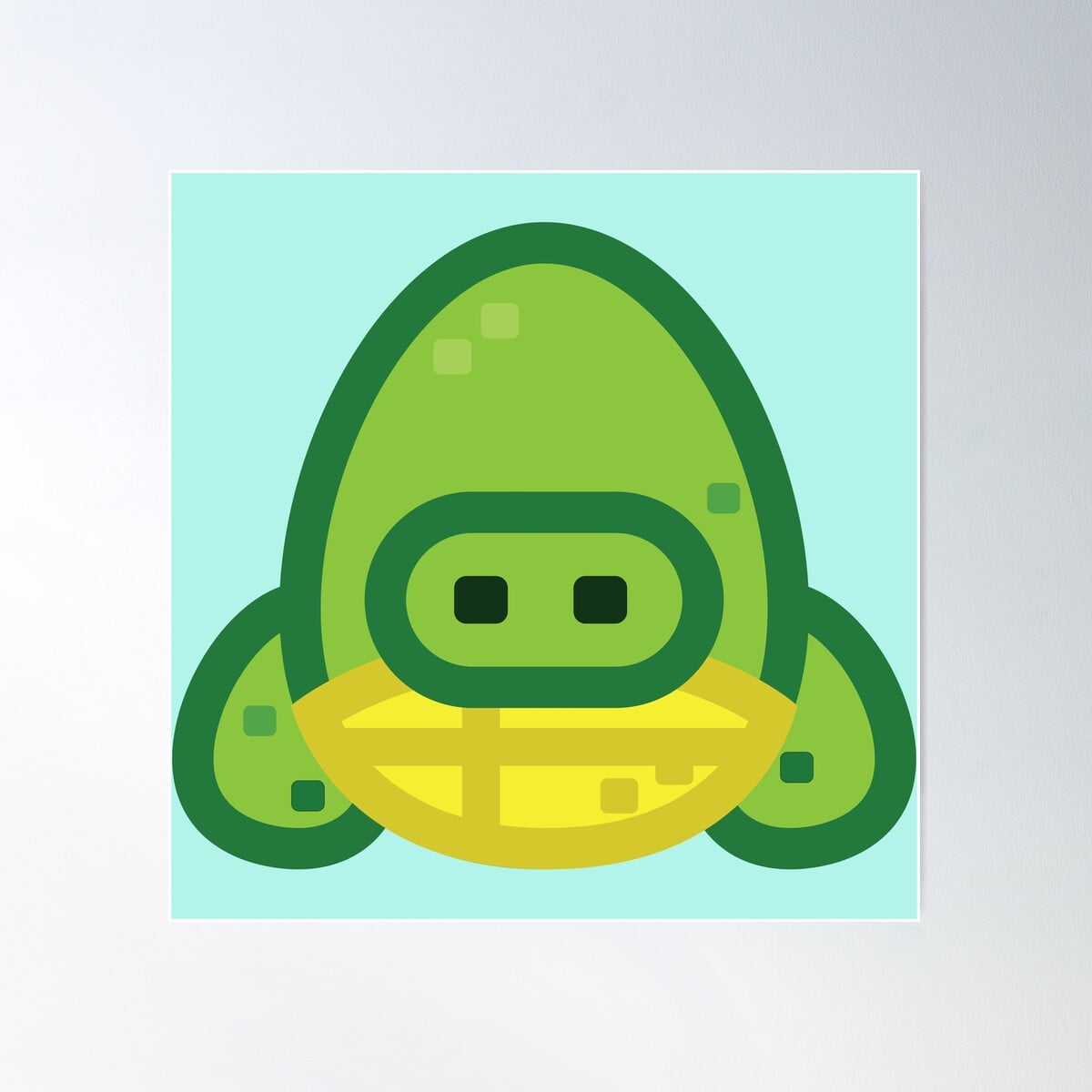 Minecraft Turtle Spawn Egg Poster Wall Art, Modern Wall Decor For ...