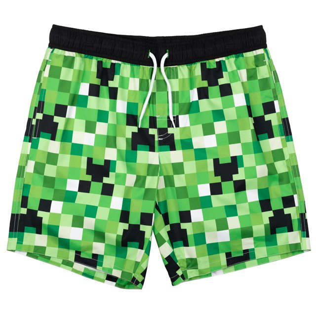 Minecraft UPF 50+ Swim Trunks Bathing Suit Adult - Walmart.com