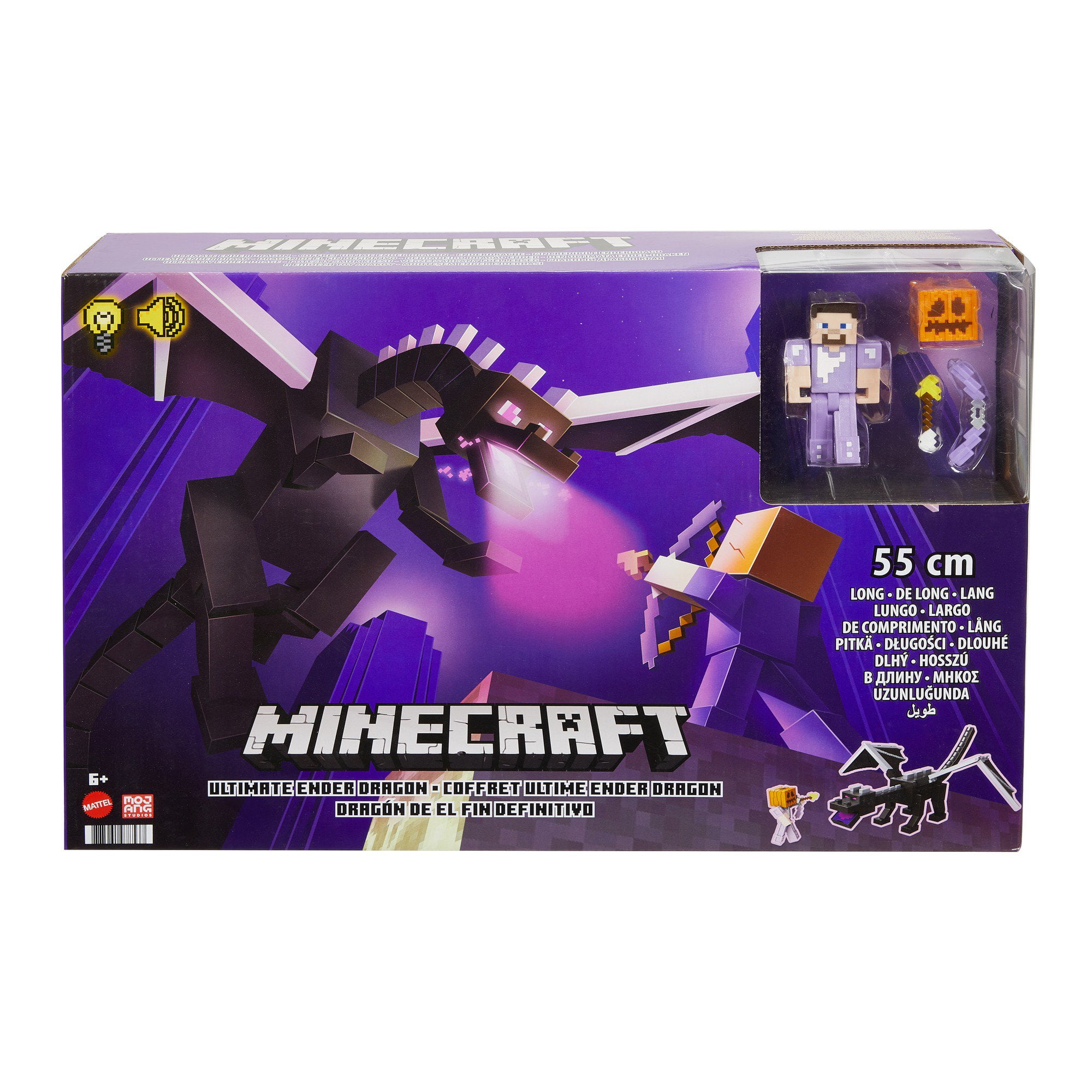 Minecraft Ultimate Ender Dragon Figure, 20-in Mist-Breathing Creature ...