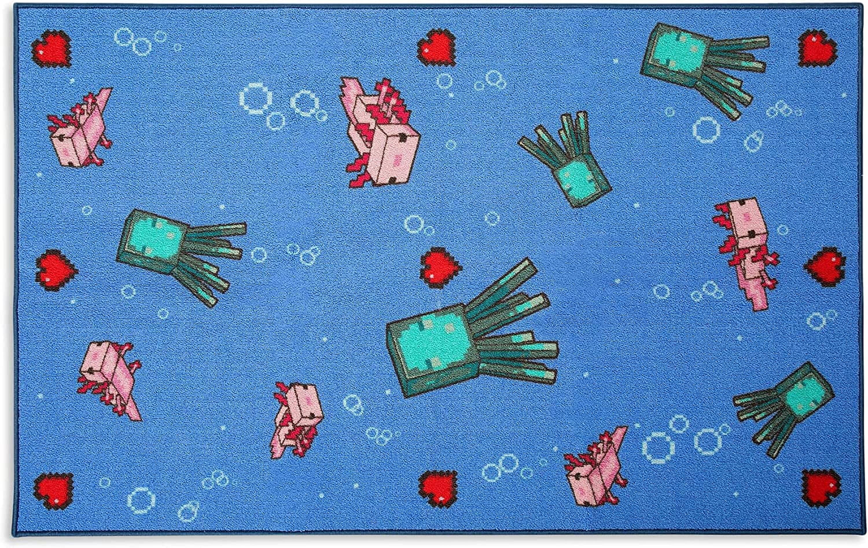 Minecraft Underwater Printed Area Rug | Indoor Floor Mat, Accent Rugs ...