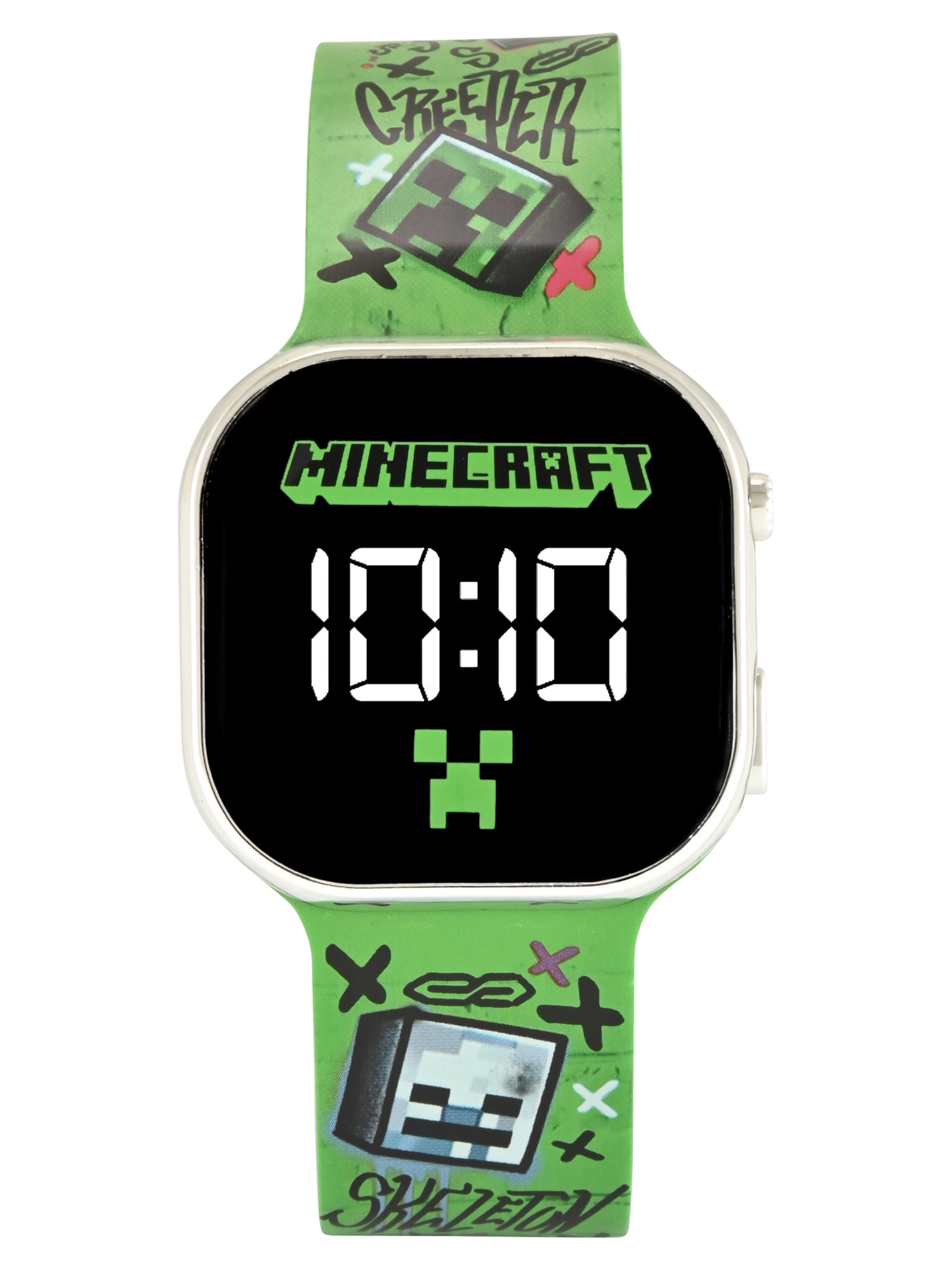 Minecraft Unisex Childrens LED Watch With Square Caseand Printed ...