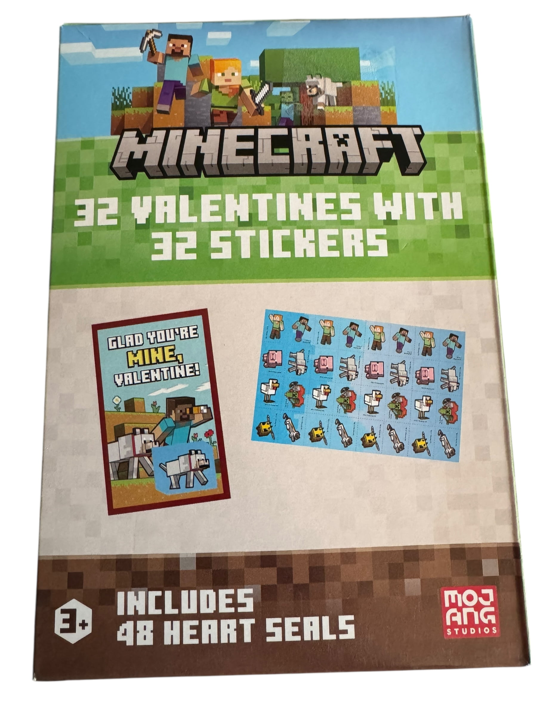 Minecraft Valentine Exchange Cards with 32 Stickers - Walmart.com