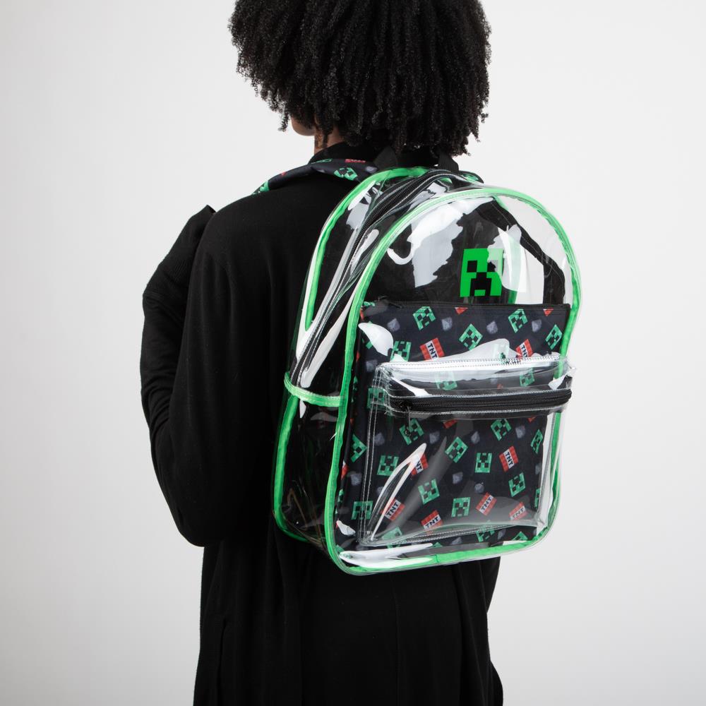 Minecraft Video Game Clear Backpack with Removable Pouch - Walmart.com