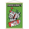 Minecraft - Wolf Wall Poster with Wooden Magnetic Frame, 22.375" x 34 ...