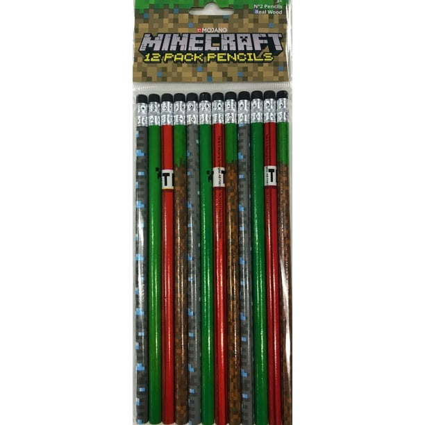 Kids' Minecraft Birthday Supplies: Wood Pencil Party Favors Toys, 12 ...