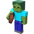 Minecraft Zombie Toy Piece, Buildable Figure, 3.25-inch Tall with ...