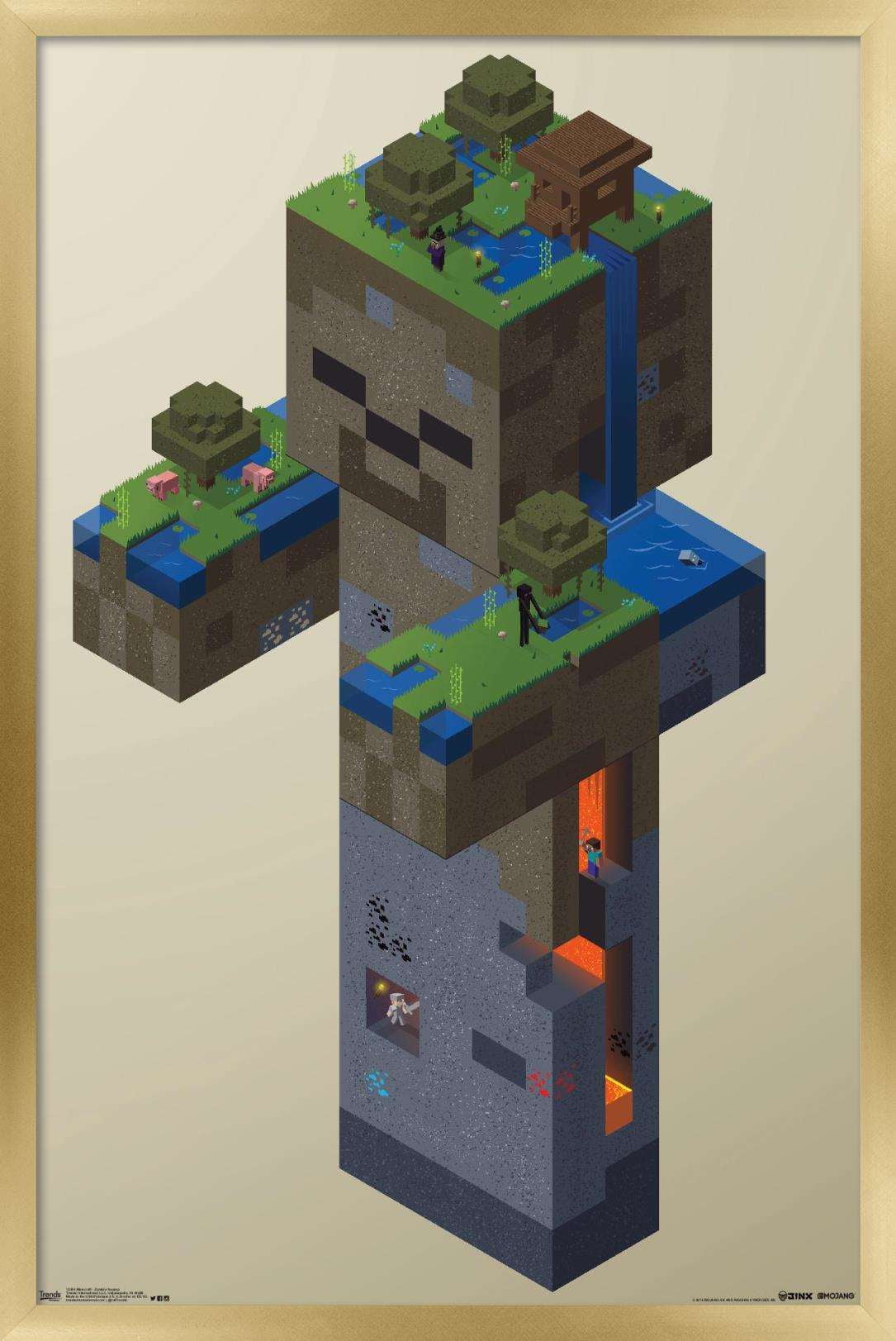 Minecraft - Zombie Swamp Wall Poster, 22.375" x 34", Framed - Walmart.com