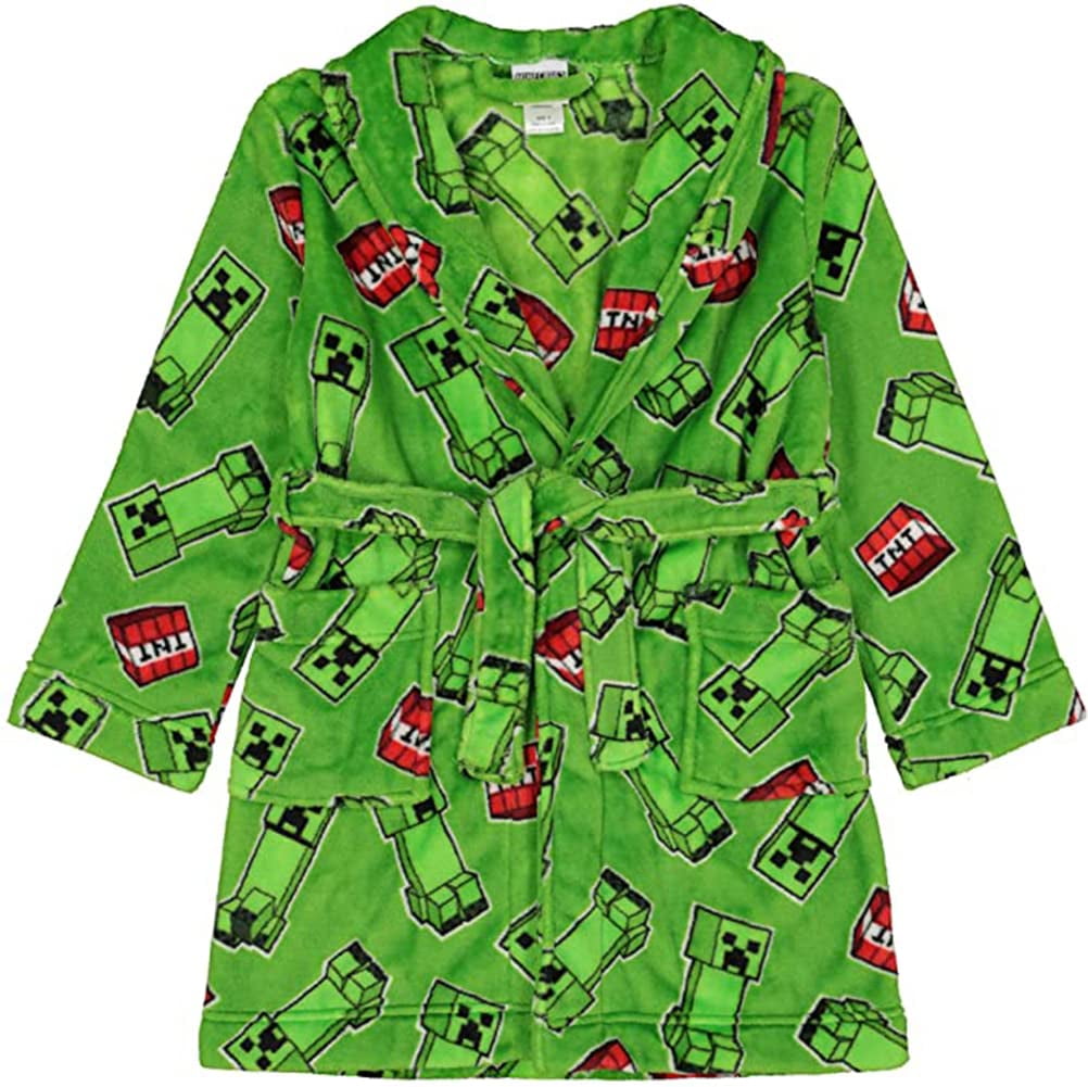 Minecraft boys Minecraft Luxe Plush Robe (8, Creeper Explode) - Walmart.com