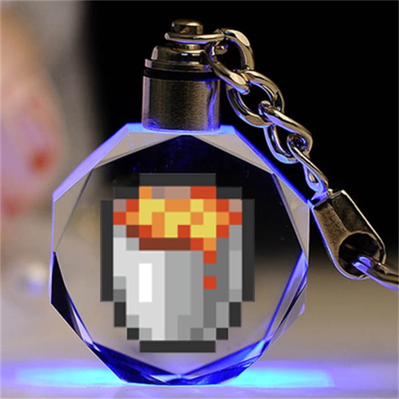 Minecraft undead sword glowing crystal keychain game merchandise ...