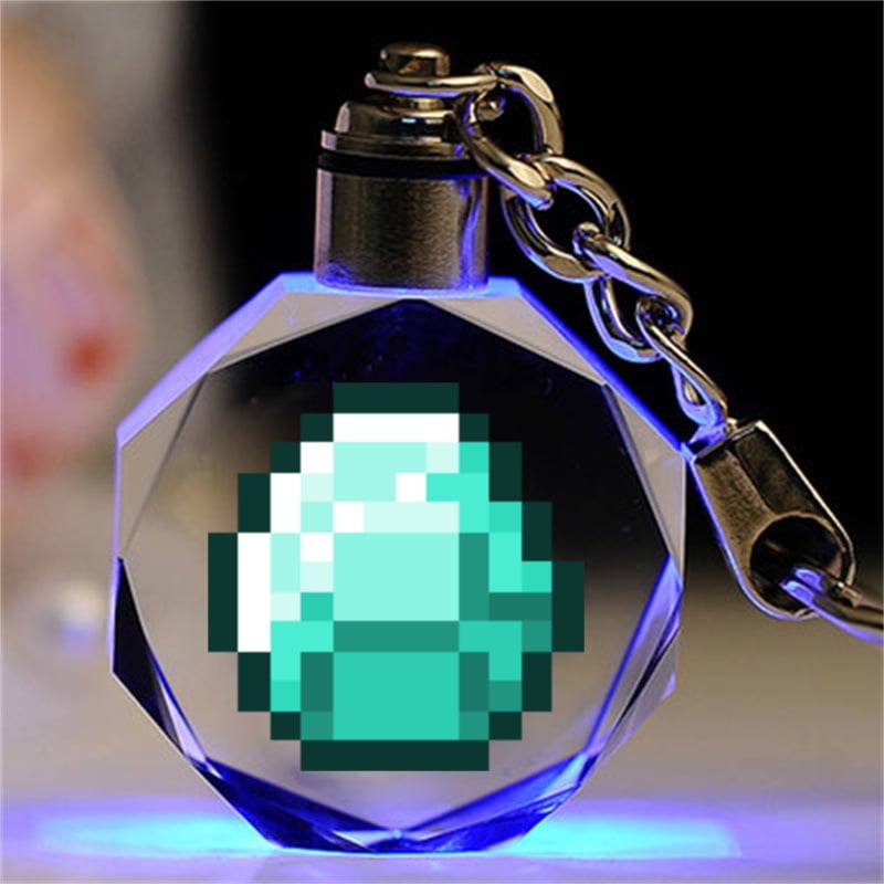 Minecraft undead sword glowing crystal keychain game merchandise ...