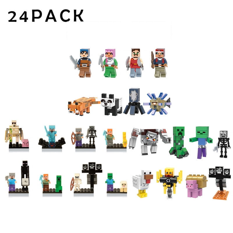 Minecrafts Minifigure Set 24 Minifigures kids gift Pretty - Walmart.com