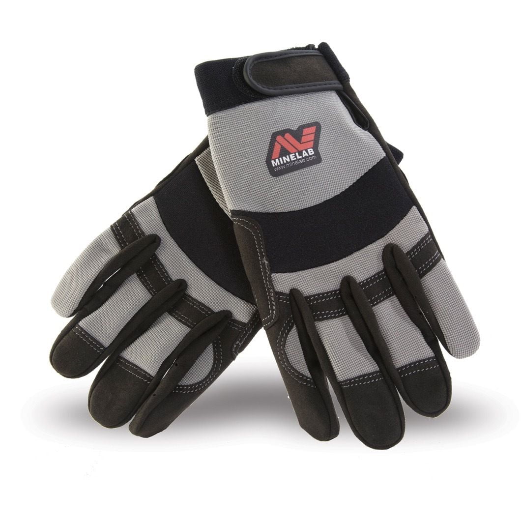 Minelab Digging Gloves Grey and Black Great Grips Protect your hands ...