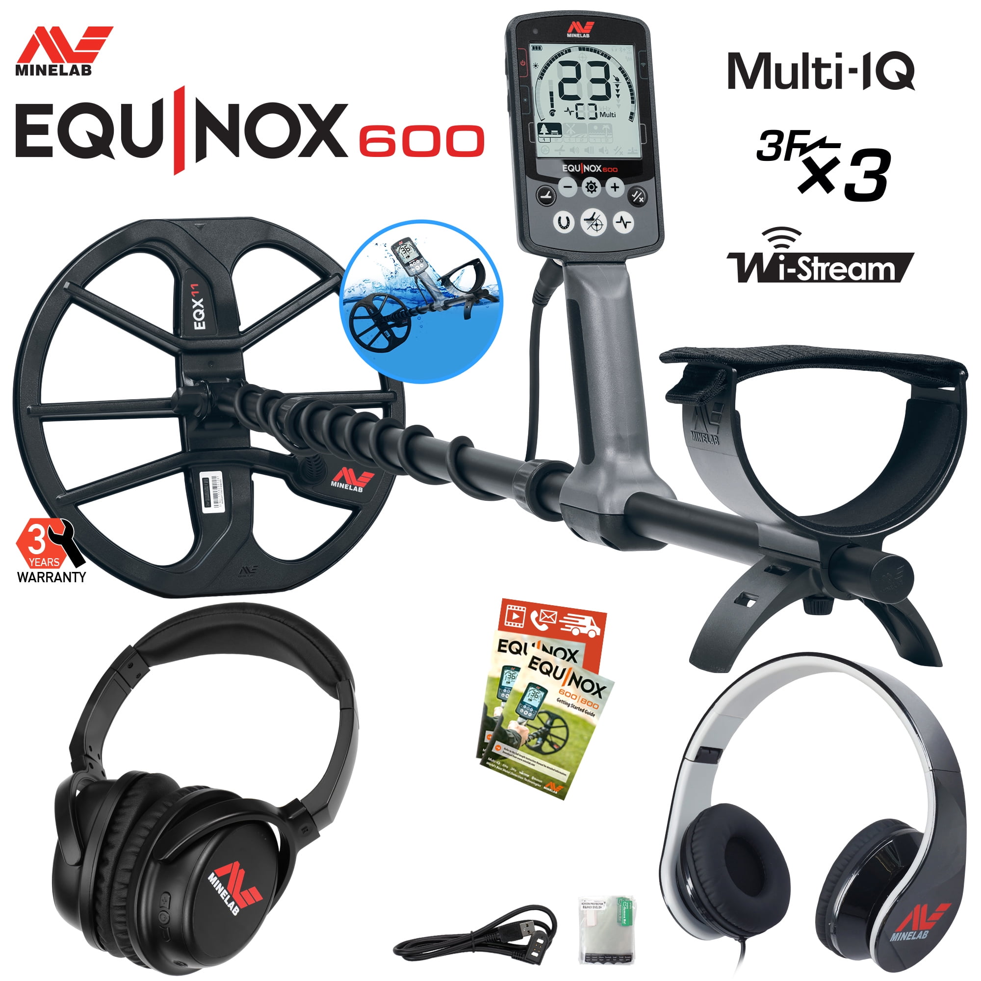 Minelab EQUINOX 600 Metal Detector with Minelab Bluetooth Wireless ...