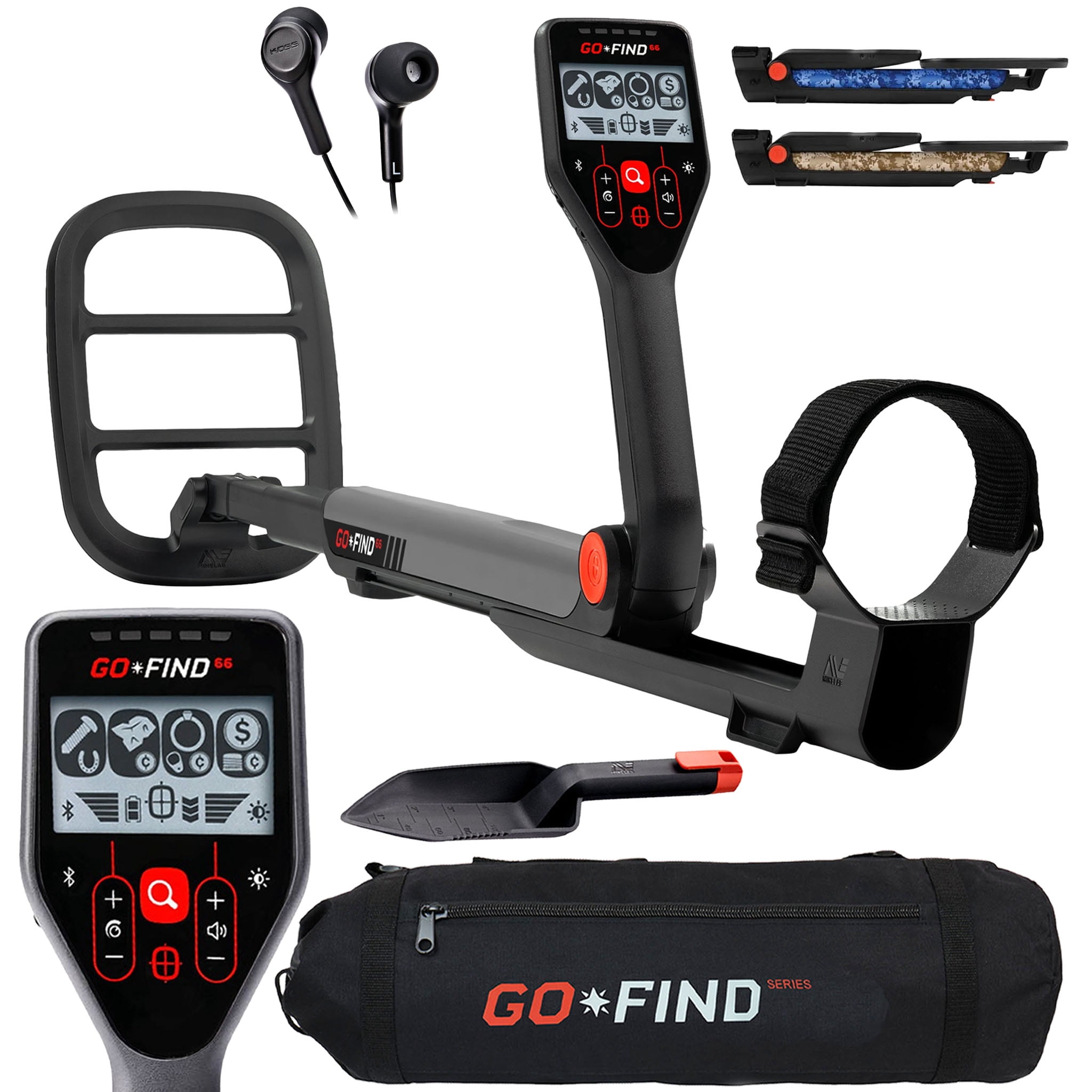 Minelab GO-FIND 66 Metal Detector with FREE GO-FIND Black Carry Bag for ...