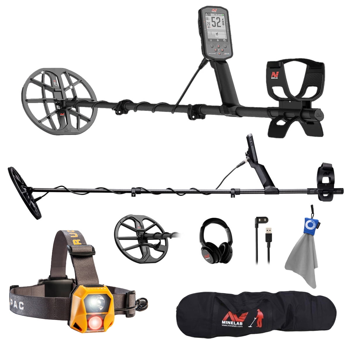 Minelab MANTICORE Waterproof All Terrain Metal Detector, Bundle with ...