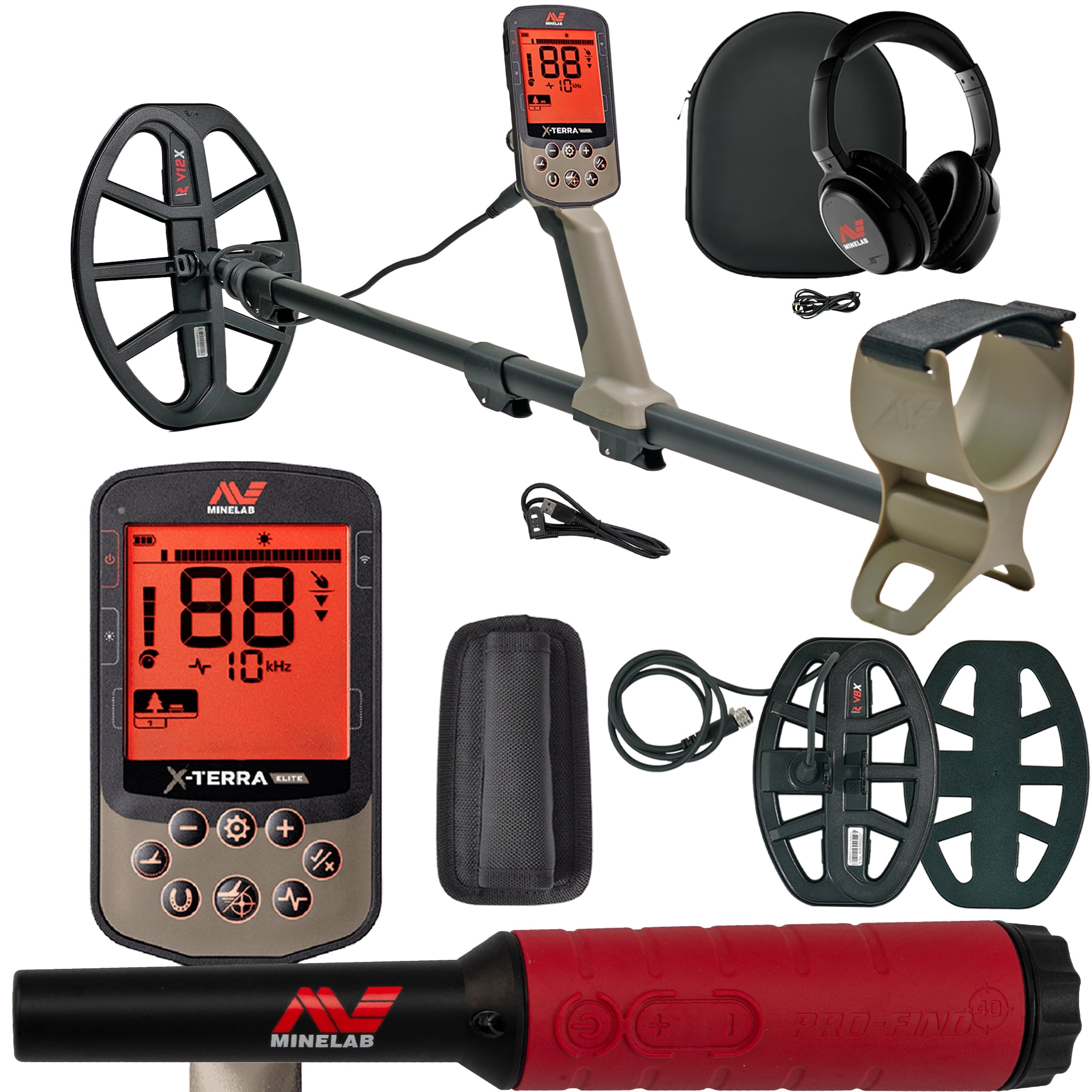 Minelab X-TERRA ELITE Expedition Pack Waterproof Metal Detector w/ Pro ...